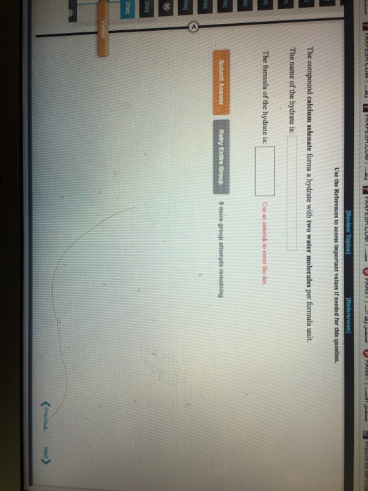 Solved The compound calcium selenate forms a hydrate with | Chegg.com