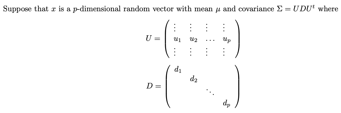 Suppose that x is a p-dimensional random vector with | Chegg.com