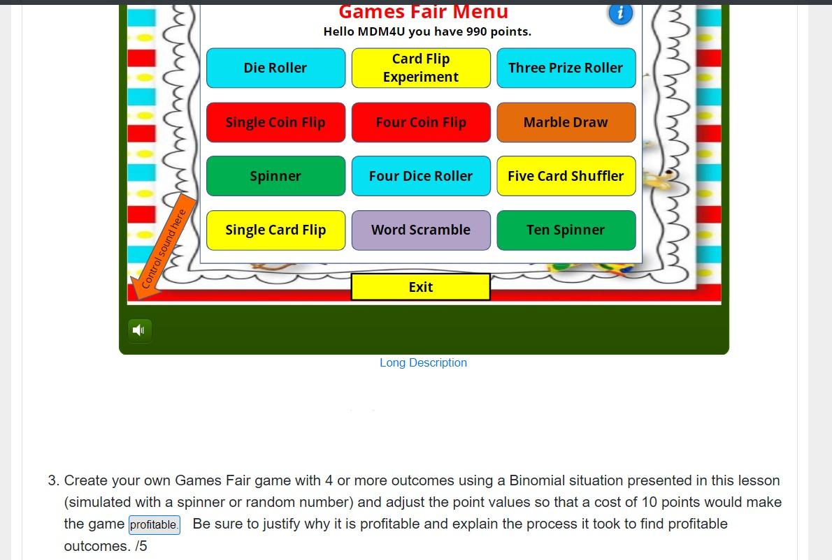 Solved Please help with question 3!! This is for MDM4U | Chegg.com