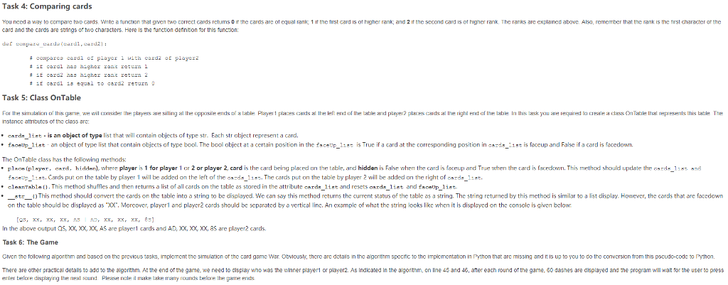 Assignment Goal: Refresher of Python and hands-on | Chegg.com