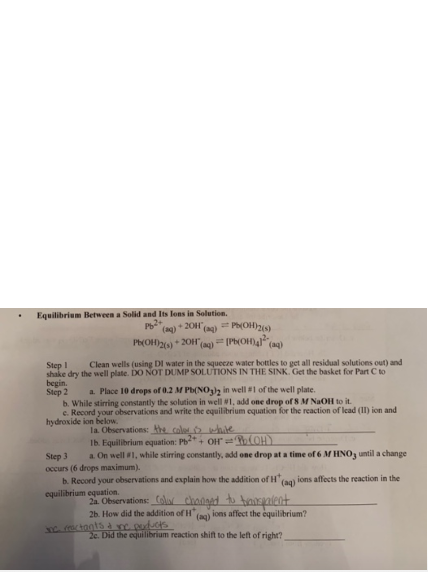 Solved (aq) +20H Equilibrium Between a Solid and Its lons in | Chegg.com