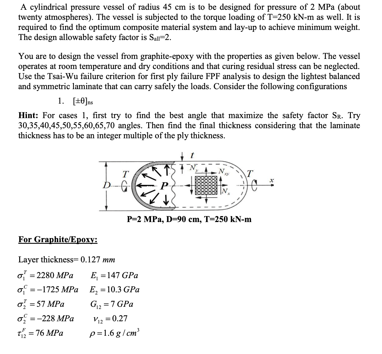 Solved A cylindrical pressure vessel of radius 45 cm is to | Chegg.com