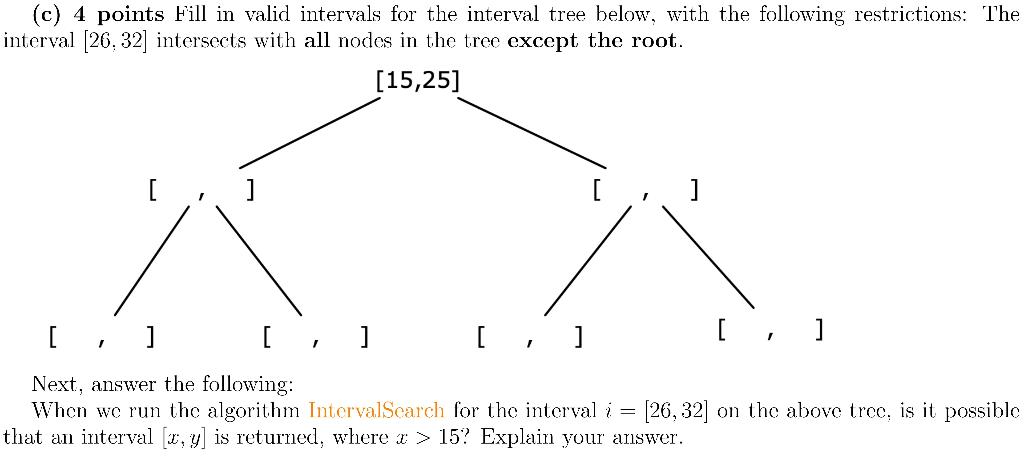 (b) 4 points Suppose a red-black tree T has exactly | Chegg.com