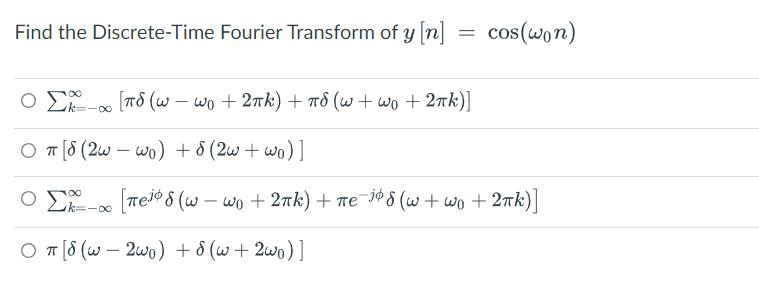 Solved Find the Discrete-Time Fourier Transform of | Chegg.com