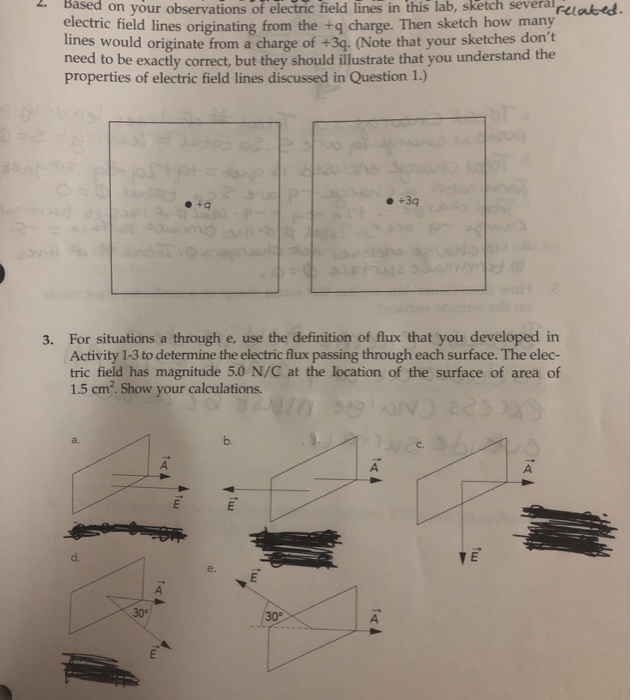 Solved Based on your observations of 2. electric field lines | Chegg.com