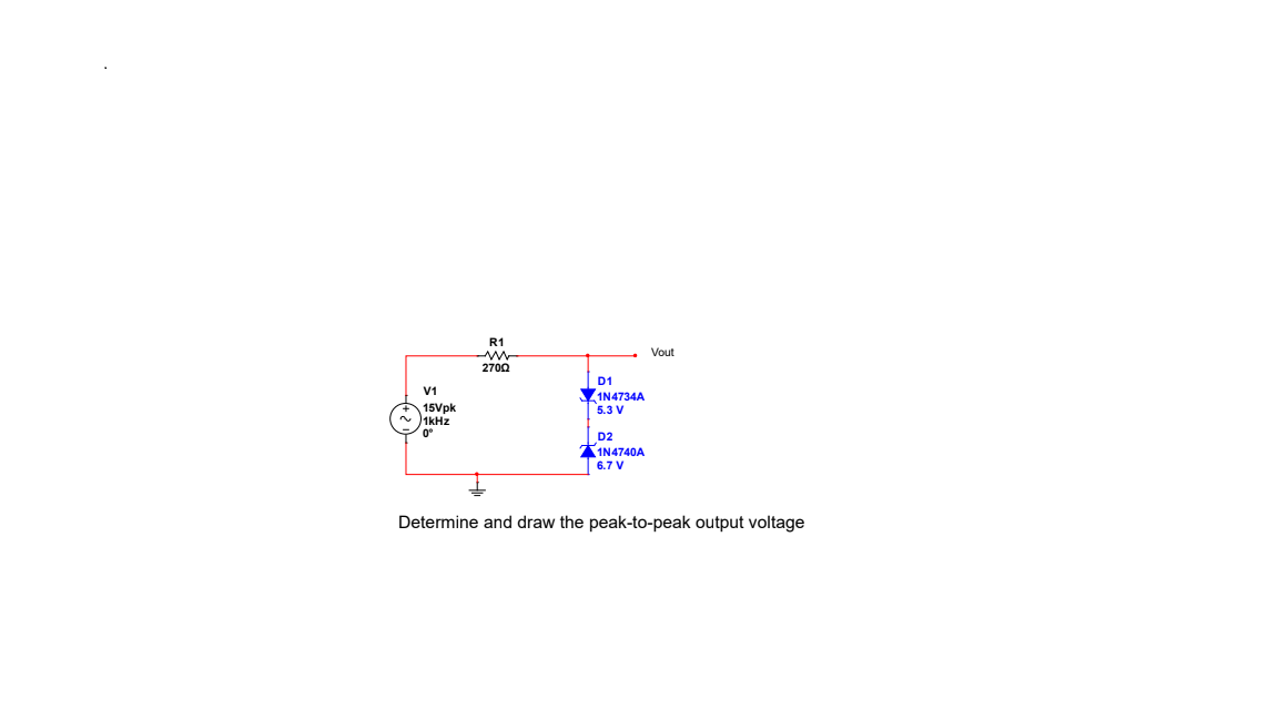 Solved Determine and draw the peak-to-peak output voltage | Chegg.com