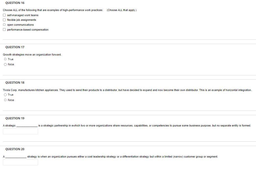Solved Choose ALL of the following that are examples of | Chegg.com Solved Choose ALL of the following that are examples of | Chegg.com
