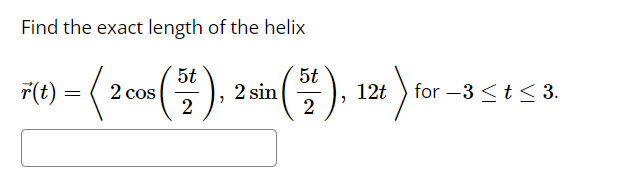 Solved Find the exact length of the helix | Chegg.com