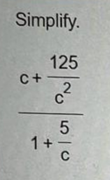Solved Simplify.c+125c21+5c | Chegg.com