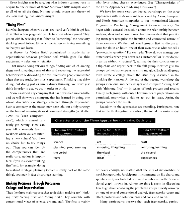 Solved Critically Analyze Henry Mintzberg and Frances | Chegg.com