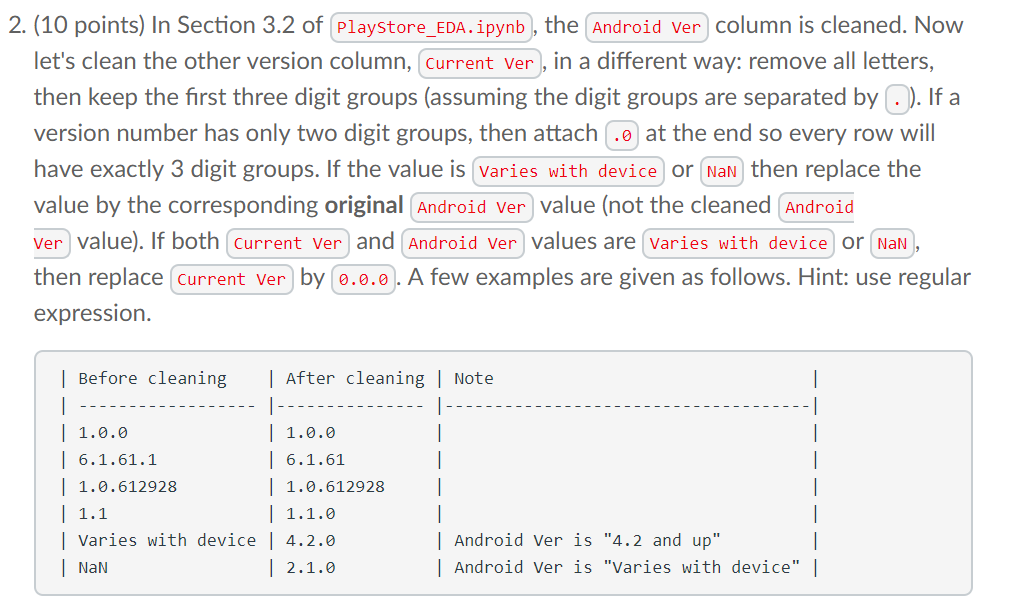 1. Data exploration Here we will work on the Google | Chegg.com