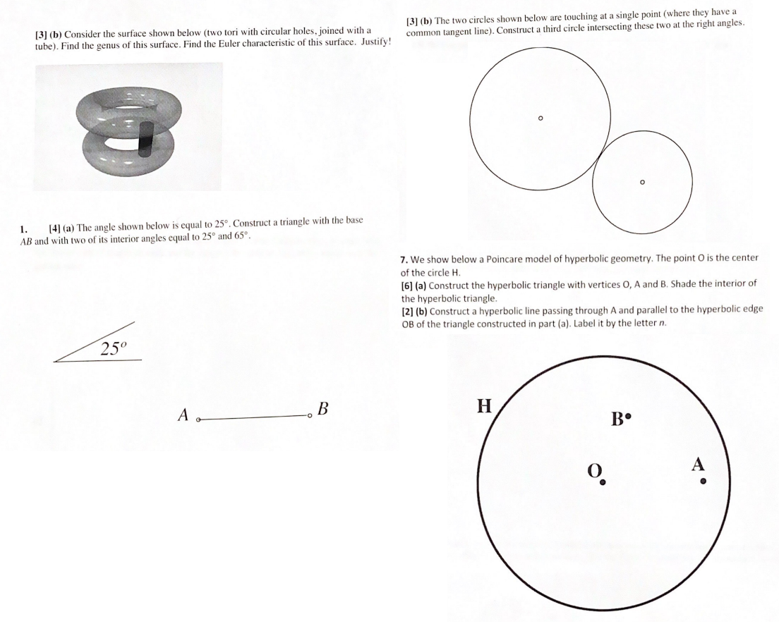 [3] (b) The two circles shown below are touching at a | Chegg.com