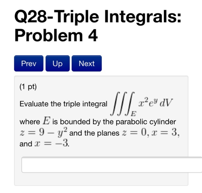 Solved Evaluate the triple integral tripleintegral_E x^2 e^y | Chegg.com