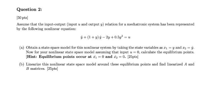 Solved Question 2: [50 pts) Assume that the input-output | Chegg.com