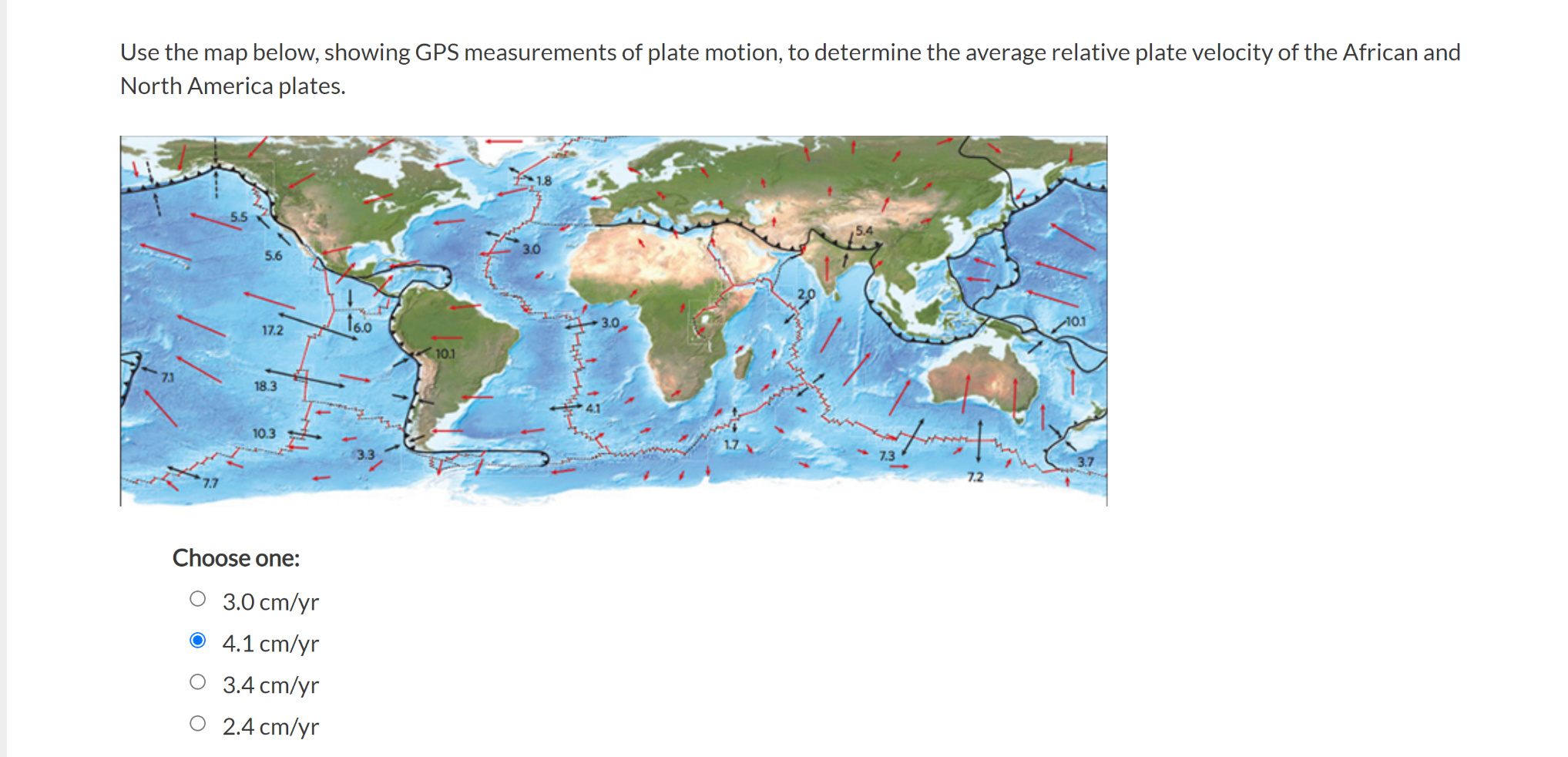 Solved Use the map below, showing GPS measurements of plate | Chegg.com