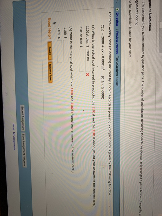 Solved gnment Submission this assignment, you submit answers | Chegg.com