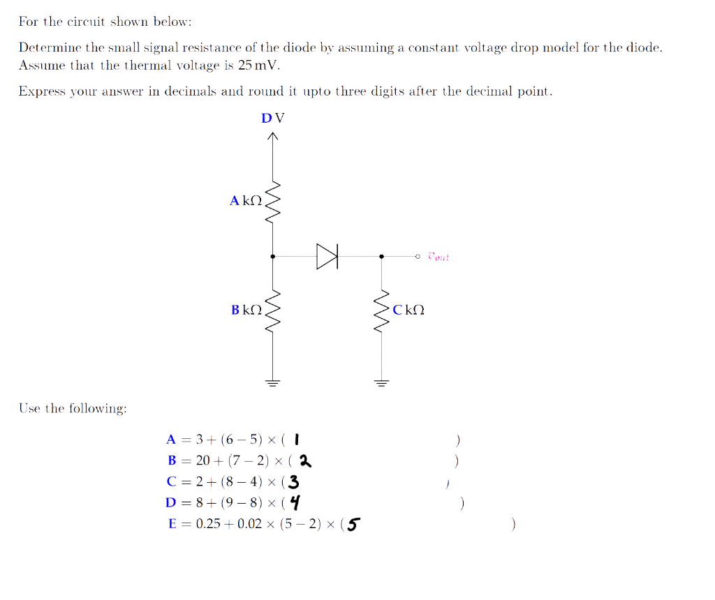 Solved For the circuit shown below: Determine the small | Chegg.com
