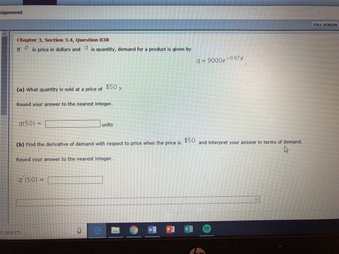 Solved ignment FULL SCREEN Chapter 3, Section 3.4, Question | Chegg.com