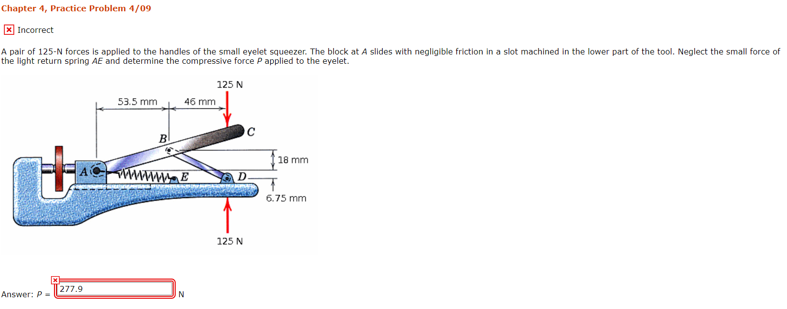 Solved Chapter 4, Practice Problem 4/09 x Incorrect A pair | Chegg.com
