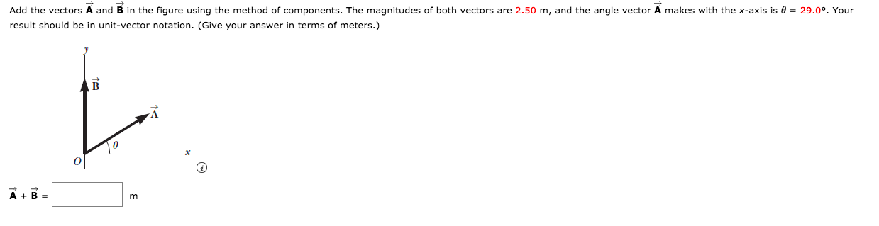 Solved Add the vectors A and B in the figure using the | Chegg.com