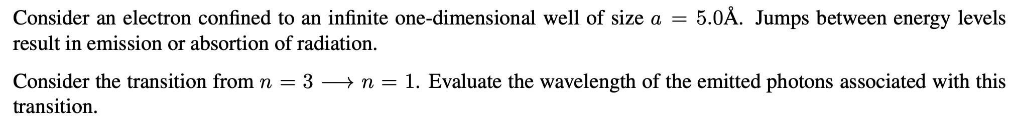 Solved Consider An Electron Confined To An Infinite