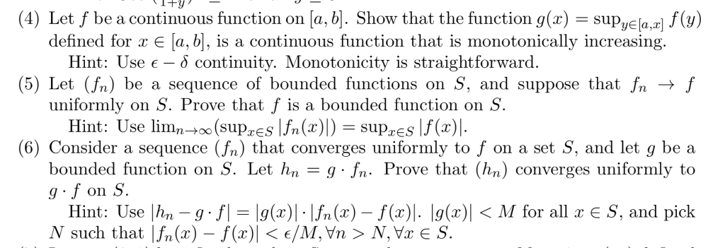Solved (4) Let f be a continuous function on [a, b]. Show | Chegg.com