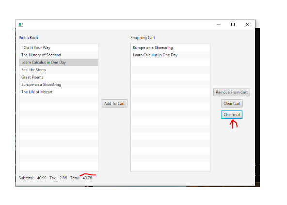 Solved Create an application that works like a shopping cart | Chegg.com
