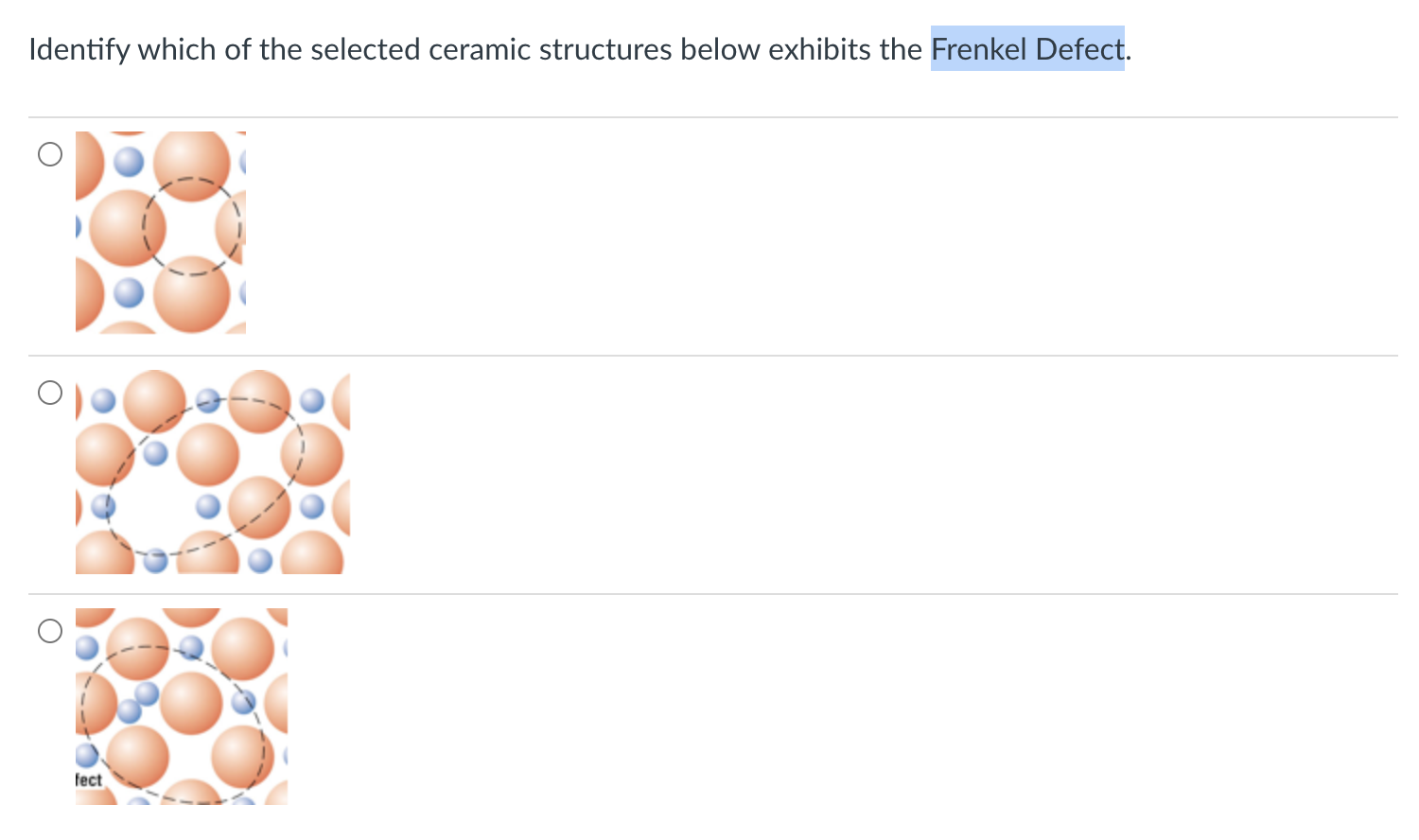 Solved Identify which of the selected ceramic structures | Chegg.com