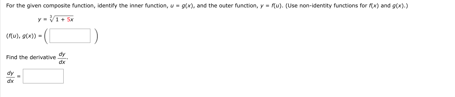 Solved For The Given Composite Function Identify The Inner 