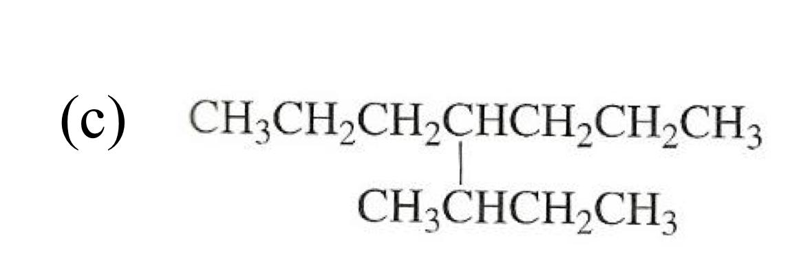 Solved (c)(g) CH3CH2C(CH2CH3)2CH2CH2CH3 (h) (i) (j) (k) | Chegg.com