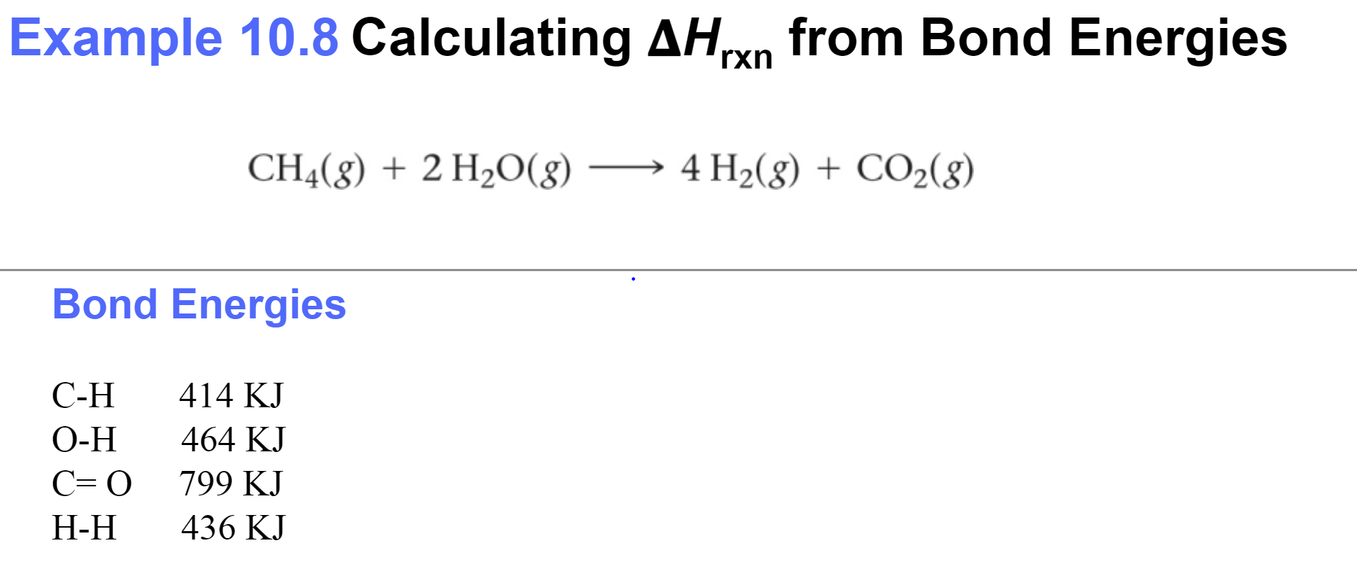 Solved Example 10.8 Calculating AHxn from Bond Energies | Chegg.com