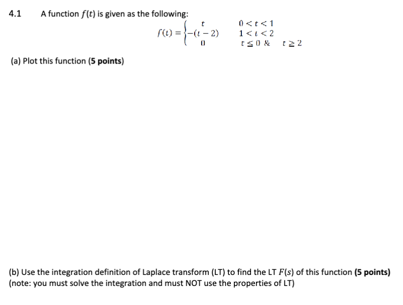 Solved (b) ﻿Use the integration definition of Laplace | Chegg.com
