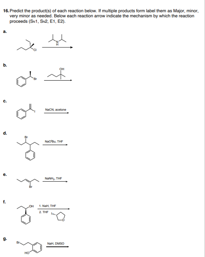 Solved Predict the product(s) ﻿of each reaction below. If | Chegg.com