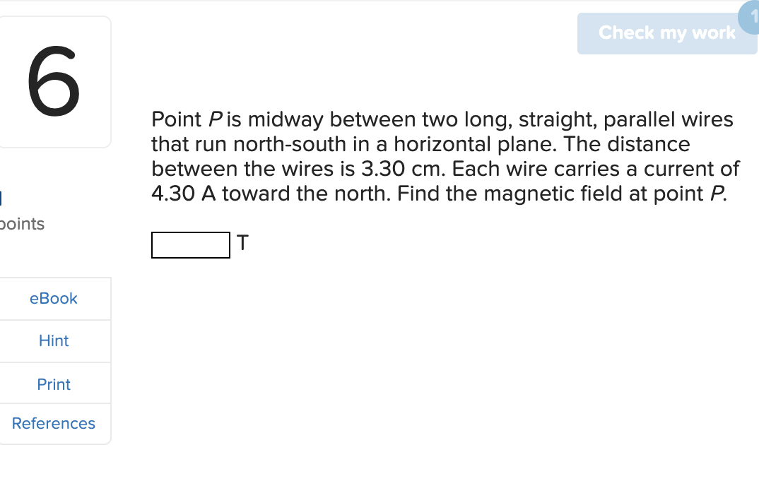 Solved \r\nPoint \\( P \\) is midway between two long, | Chegg.com
