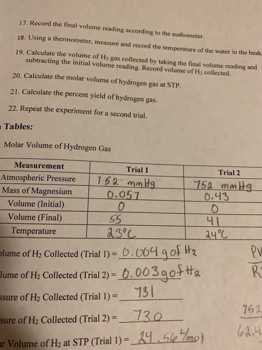 Solved Conclusion: Calculate the percent error for your | Chegg.com
