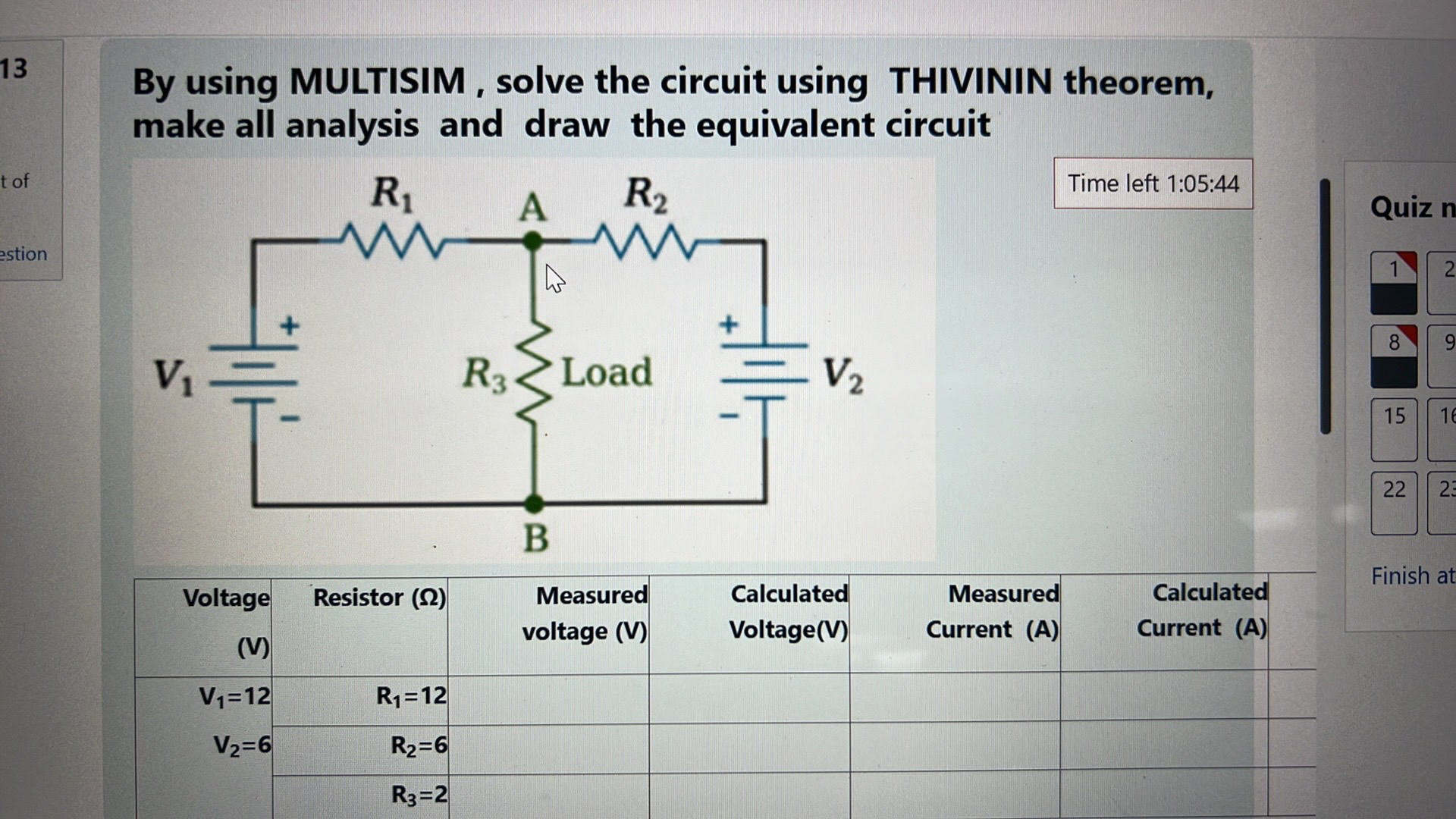 13By using MULTISIM, solve the circuit using THIVININ | Chegg.com 13By using MULTISIM, solve the circuit using THIVININ | Chegg.com