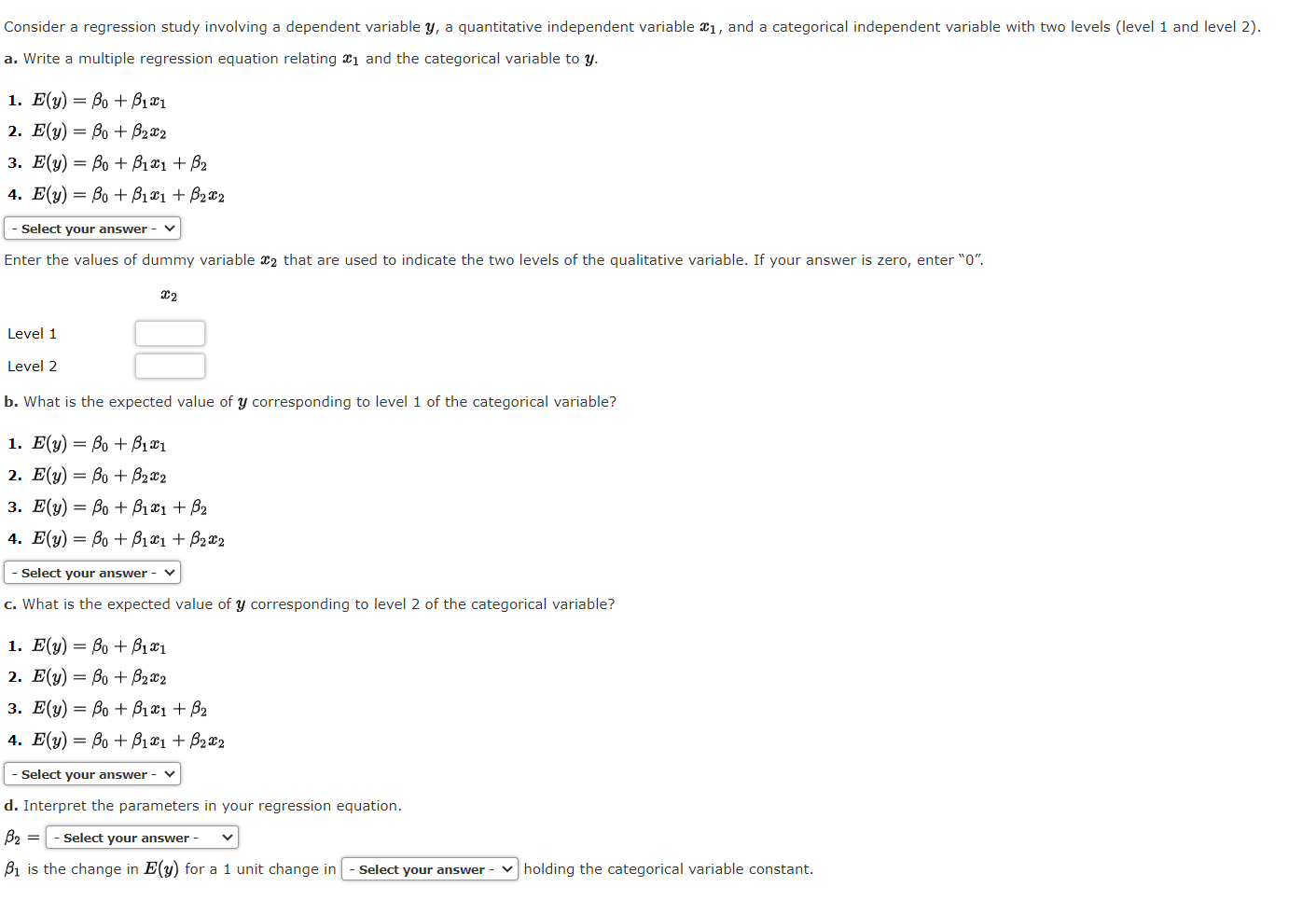 Solved a. Write a multiple regression equation relating x1 | Chegg.com