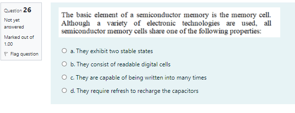 Solved Question 27 Not yet answered Which technique frees up | Chegg.com