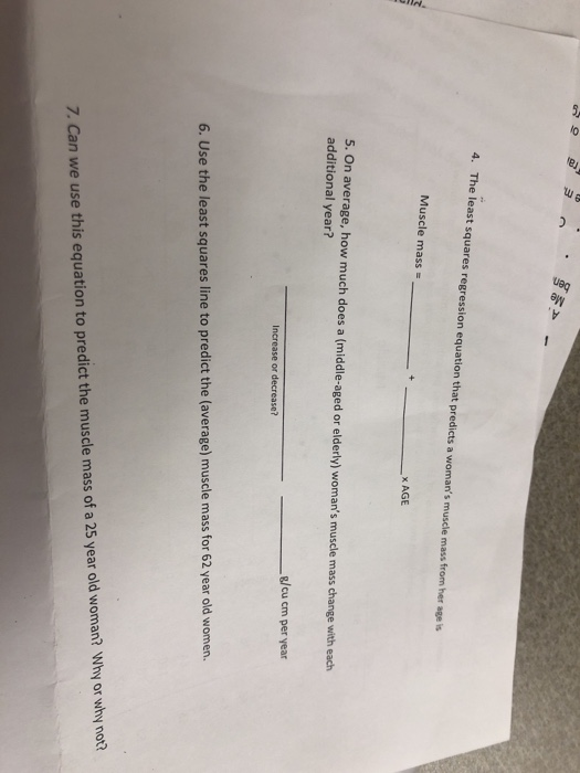 Solved SealChers measured the muscle mass of 16 women (grams | Chegg.com