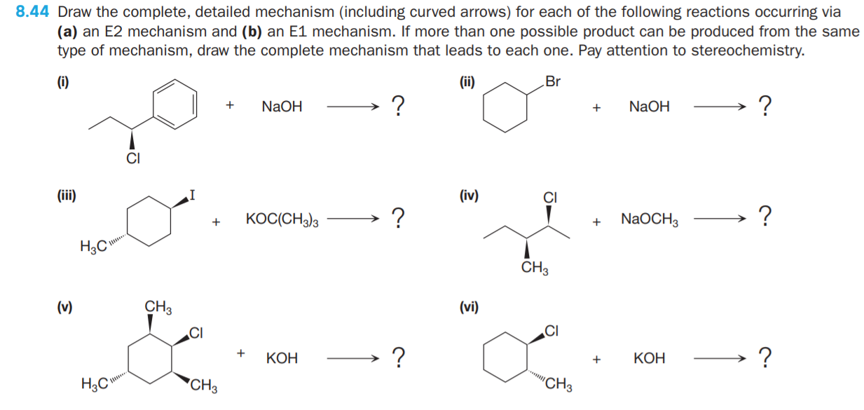 Solved 8.44 Draw the complete, detailed mechanism (including | Chegg.com