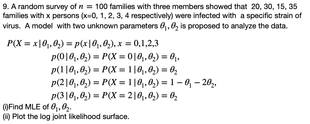 Solved 9. A random survey of n=100 families with three | Chegg.com