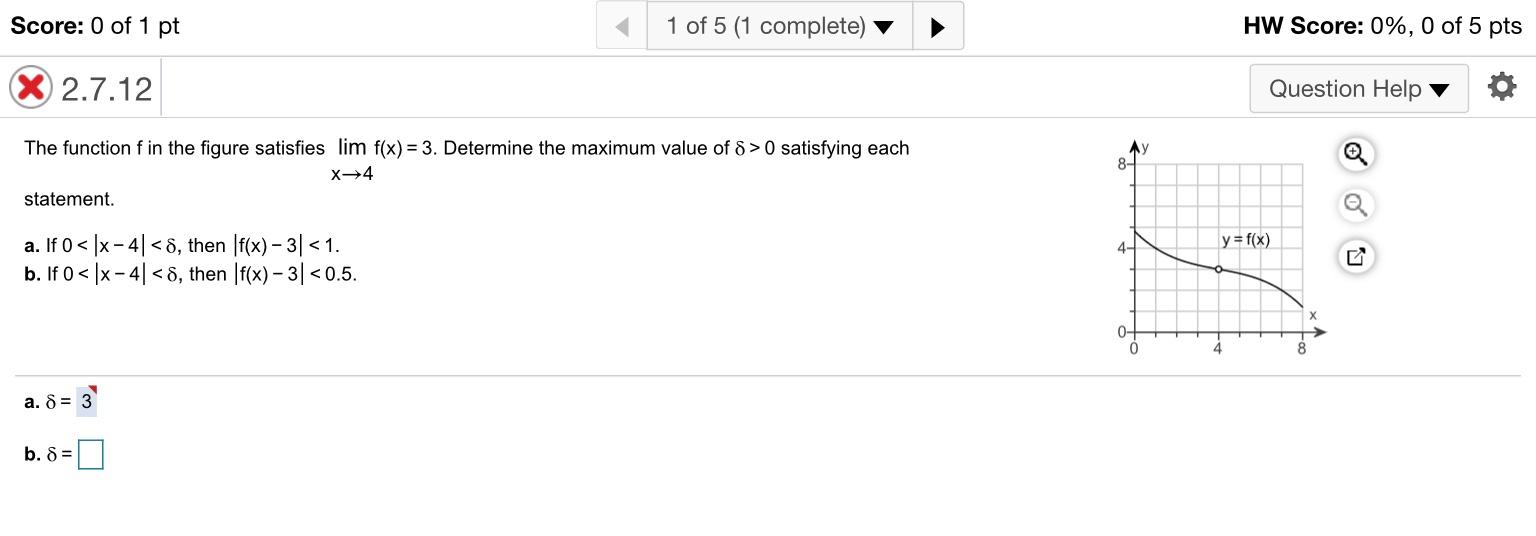 Solved Score: 0 of 1 pt 1 of 5 (1 complete) HW Score: 0%, 0 | Chegg.com