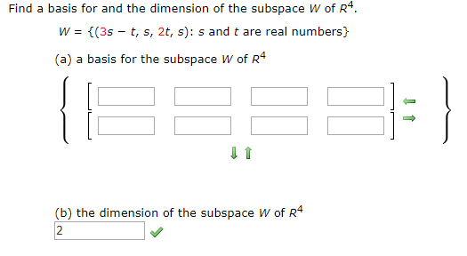 Solved Find a basis for and the dimension of the subspace W | Chegg.com