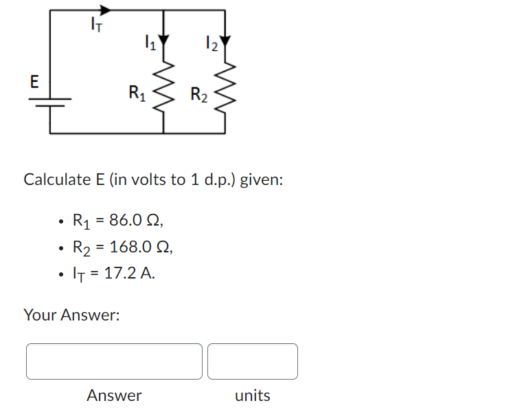 Solved Calculate the resistance of R1 (in ohms to 1 d.p.) | Chegg.com