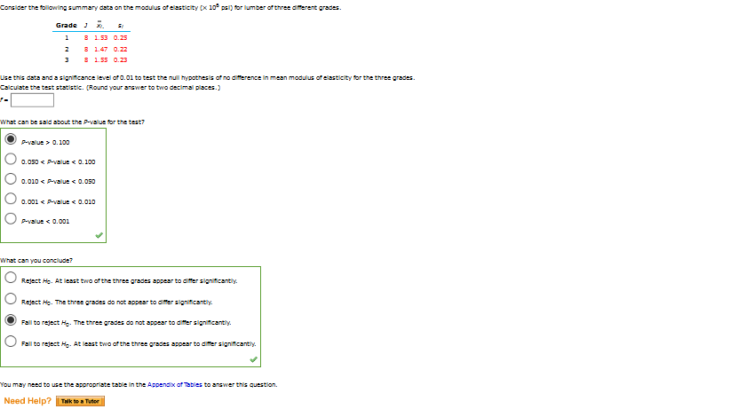 Solved Consider the following summary data on the modulus of | Chegg.com
