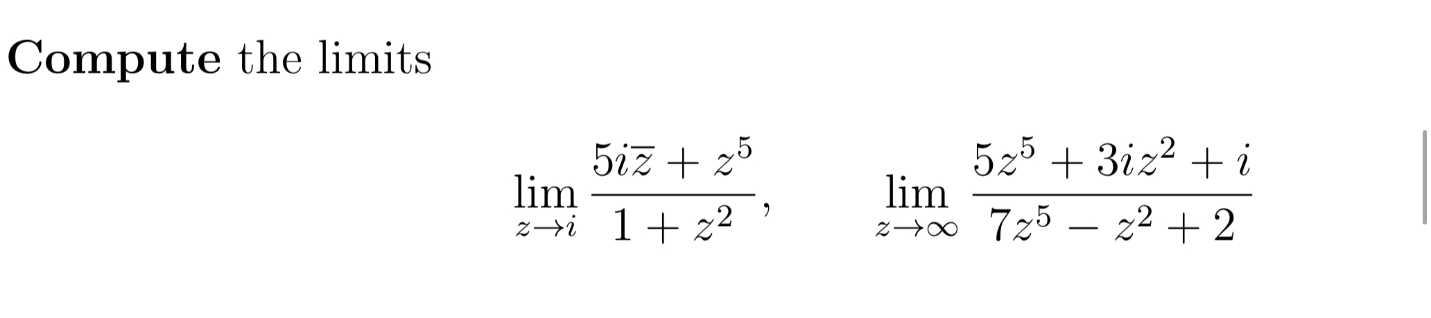 Solved Compute the limits | Chegg.com