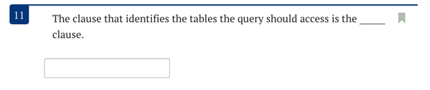 Solved lu The clause that identifies the tables the query | Chegg.com