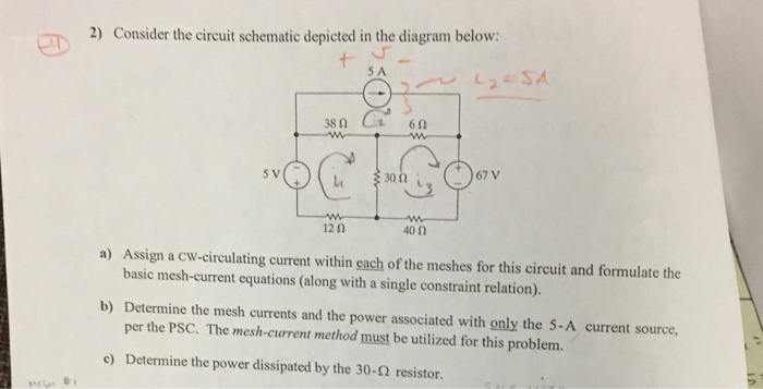 Solved Consider The Circuit Schematic Depicted In The 