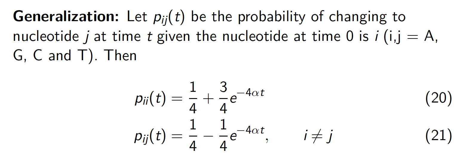 (3) Assume Jukes-Cantor one parameter model, and that | Chegg.com