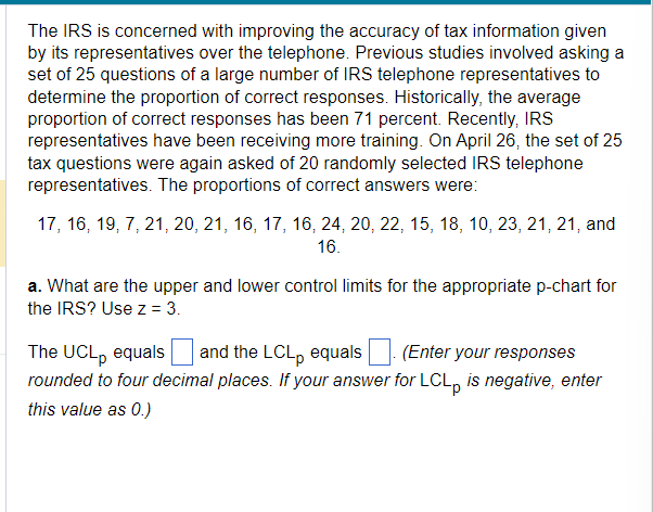 Solved The IRS is concerned with improving the accuracy of | Chegg.com